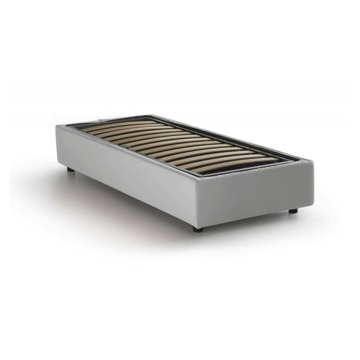 Letto singolo in tessuto bianco 80x190 cm Andros | Maisons du Monde