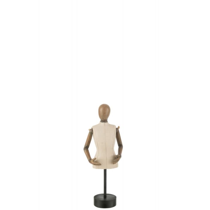Buste avec bras sur socle en résine crème 7.5x12x31 cm | Maisons du Monde
