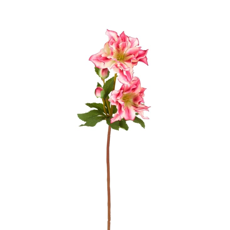 Stelo di rosa artificiale rosa e gialla H49 | Maisons du Monde