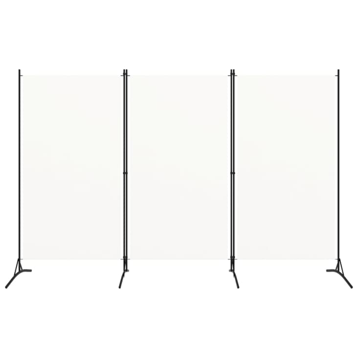 Biombo divisor de 3 paneles tela blanco 260x180 cm | Maisons du Monde