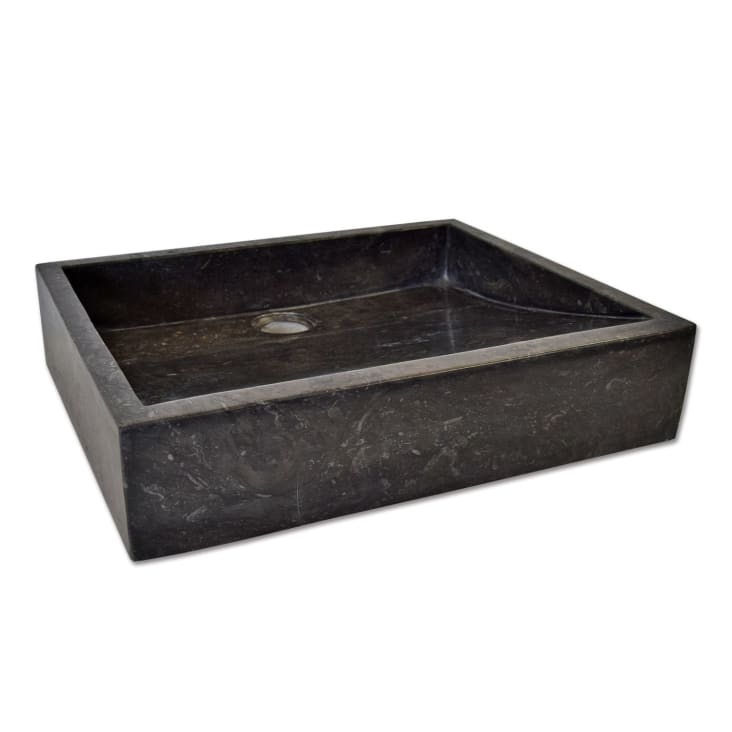 Vasque à poser en marbre noir 45 × 35 Coreal | Maisons du Monde