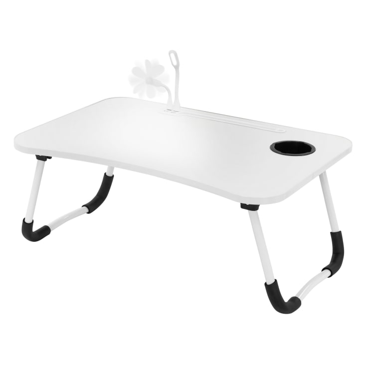 Laptoptisch fürs Bett/Sofa, Weiß, 60x40 cm, Betttisch klappbar ...