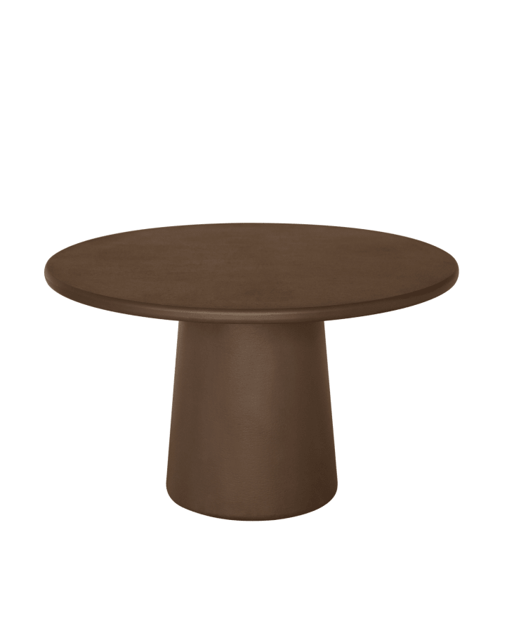 Table de salle à manger ronde en microciment brun 100x75cm Mocca ...