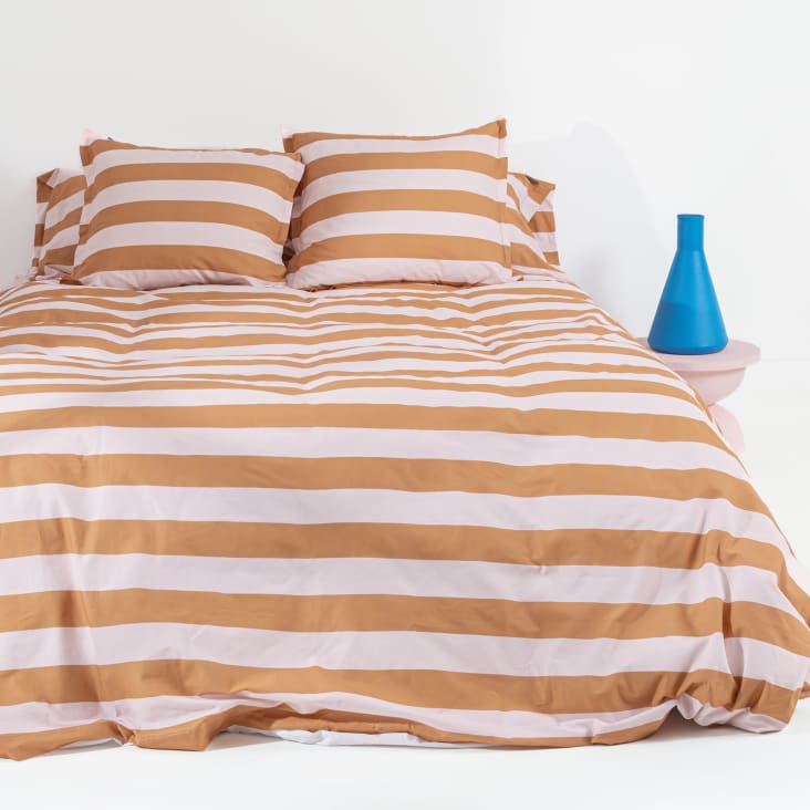 Funda nórdica 100% algodón naranja 155x220 cm (cama 80/90) Breton ...
