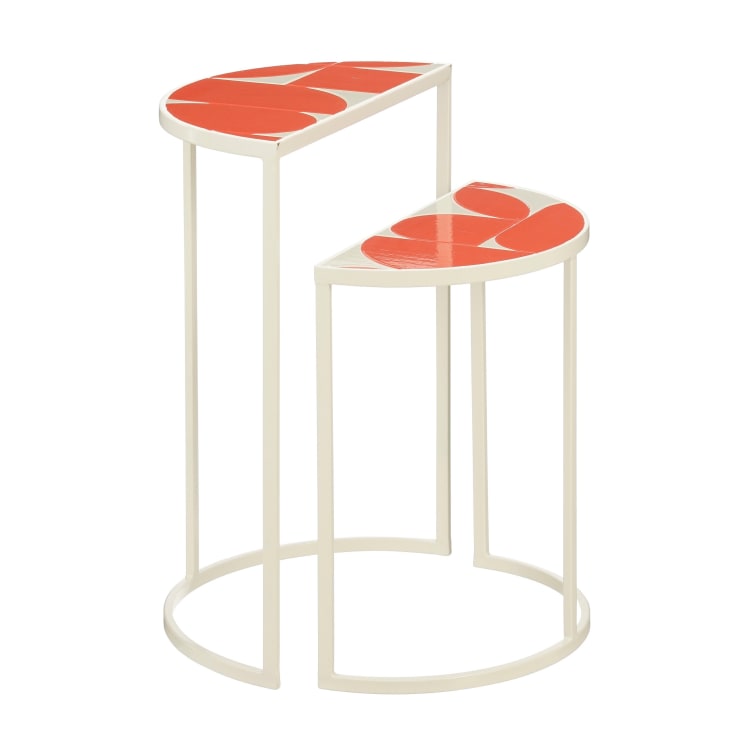 Set di 2 tavolini in metallo rosso alt.58 Bologna | Maisons du Monde