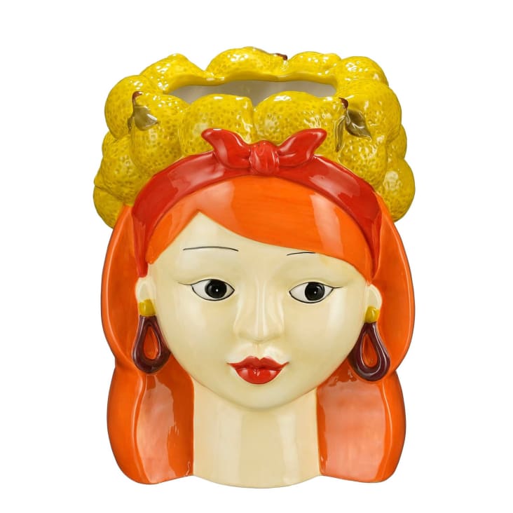 Maceta de cerámica amarilla d20 Funny | Maisons du Monde