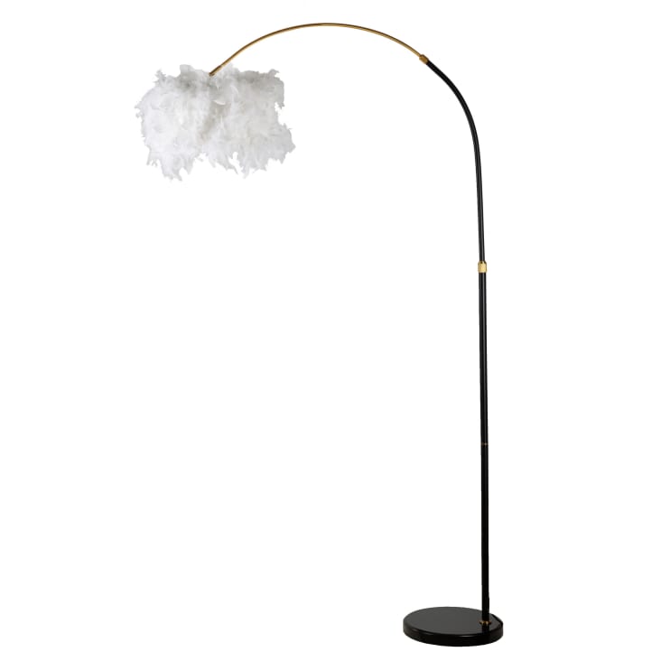 Lámpara de pie con plumas blancas cm 100x150-180 Arc plur | Maisons du ...