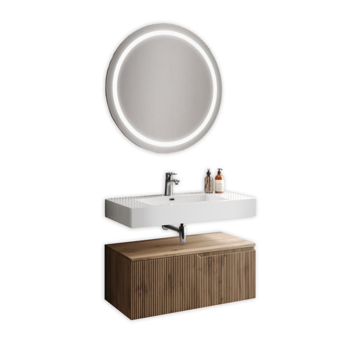 Composition 3 pièces en MDF chêne Venere | Maisons du Monde