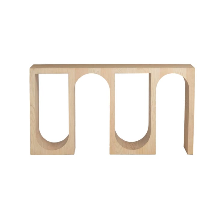 Table console en contre plaqué beige 140x25 cm Octave | Maisons du Monde