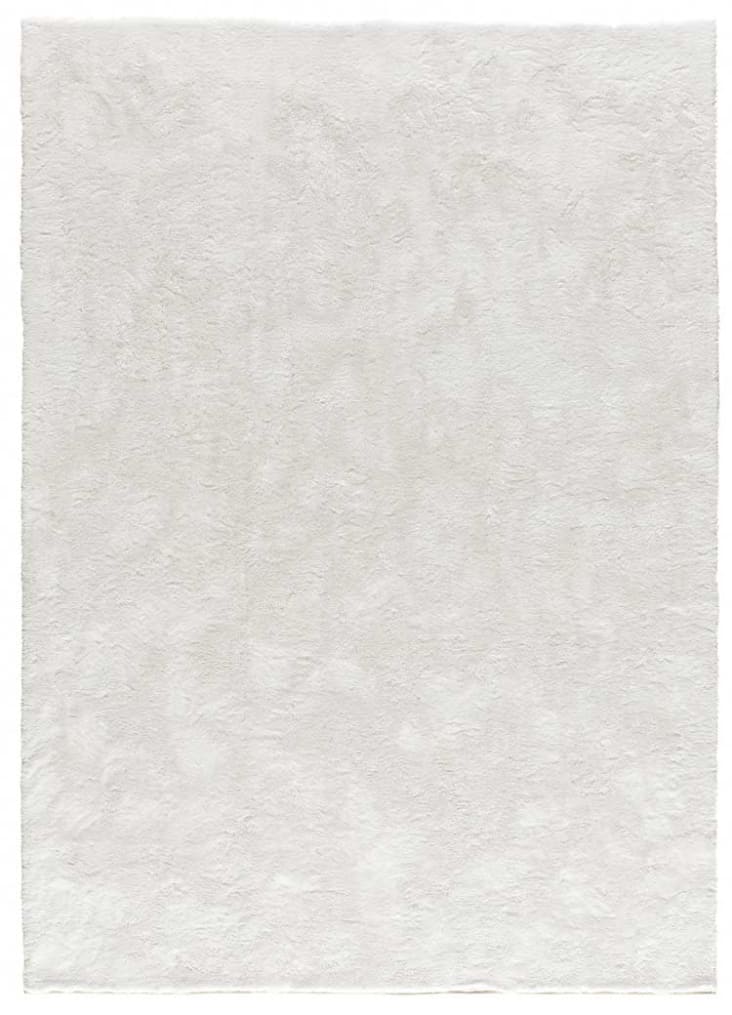 Alfombra shaggy liso blanco 140 x 200 cm Roma | Maisons du Monde