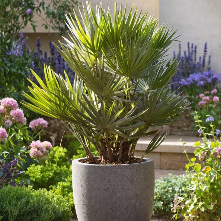 Palmito - margallo, chamaerops 'vulcano', 45cm Plante d’extérieur ...