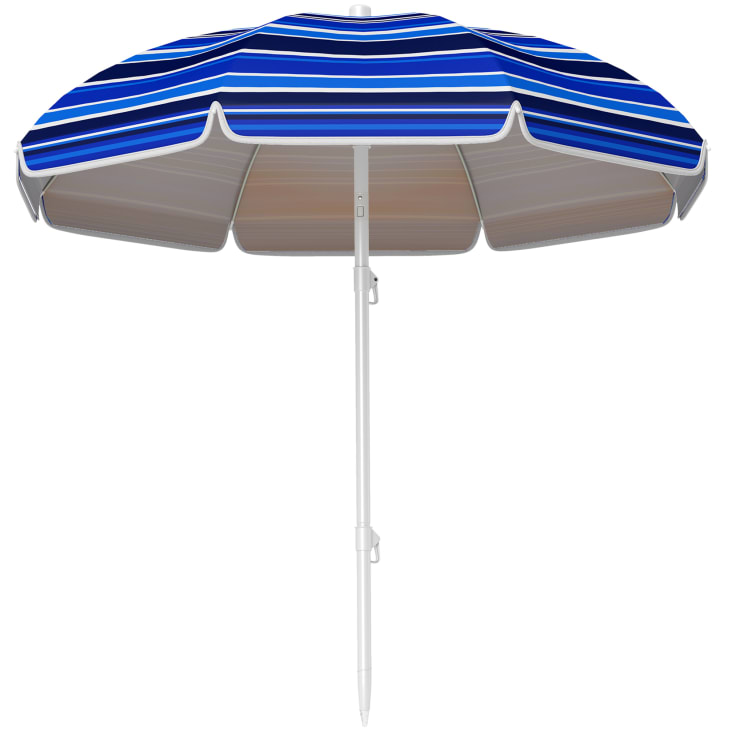 Parasol de plage inclinable pliable légère UPF50+ Ø 1,8 m multicolore ...