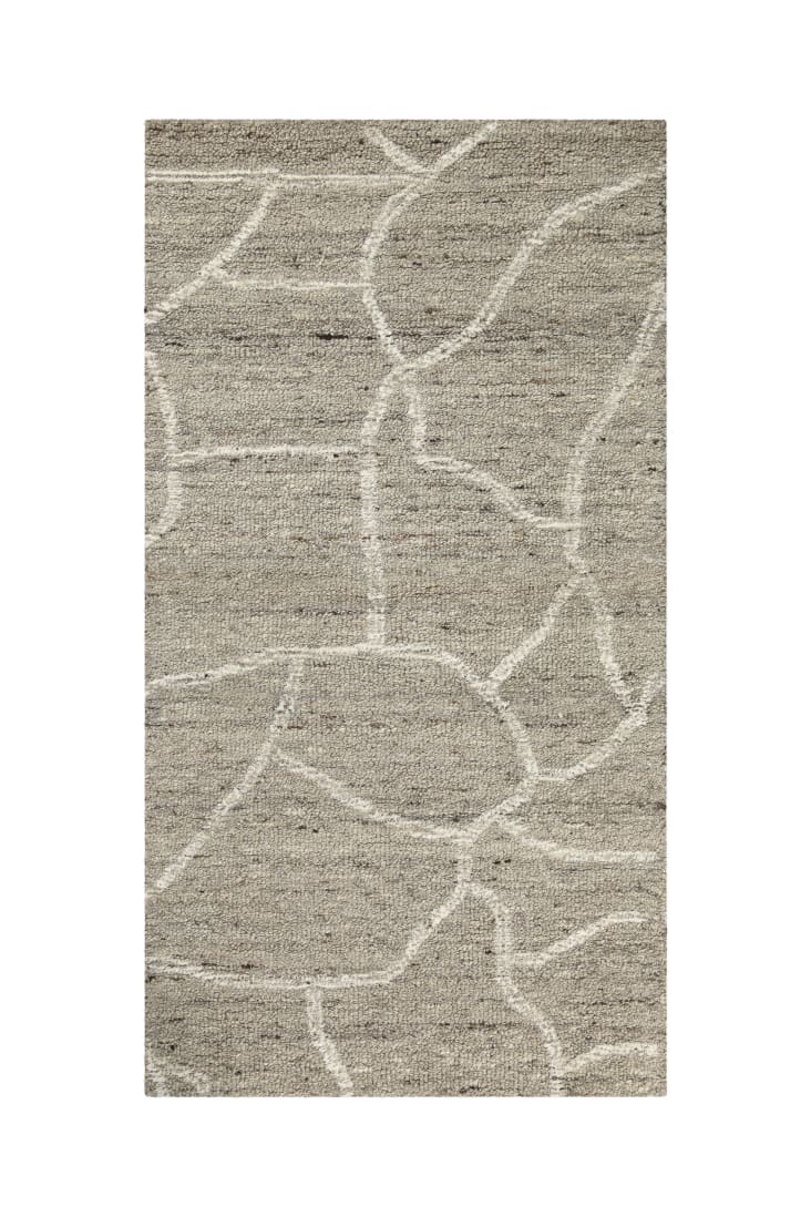 Tappeto beige e talpa fatto a mano motivo pietra 70x140 Hamptons ...