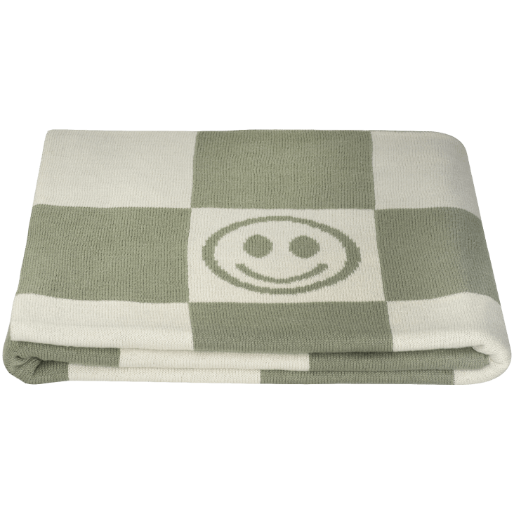 Couverture pour enfant "Smiley" pistache | Maisons du Monde