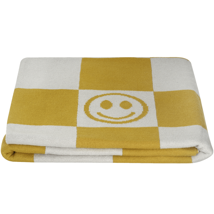 Couverture pour enfant "Smiley" moutarde | Maisons du Monde