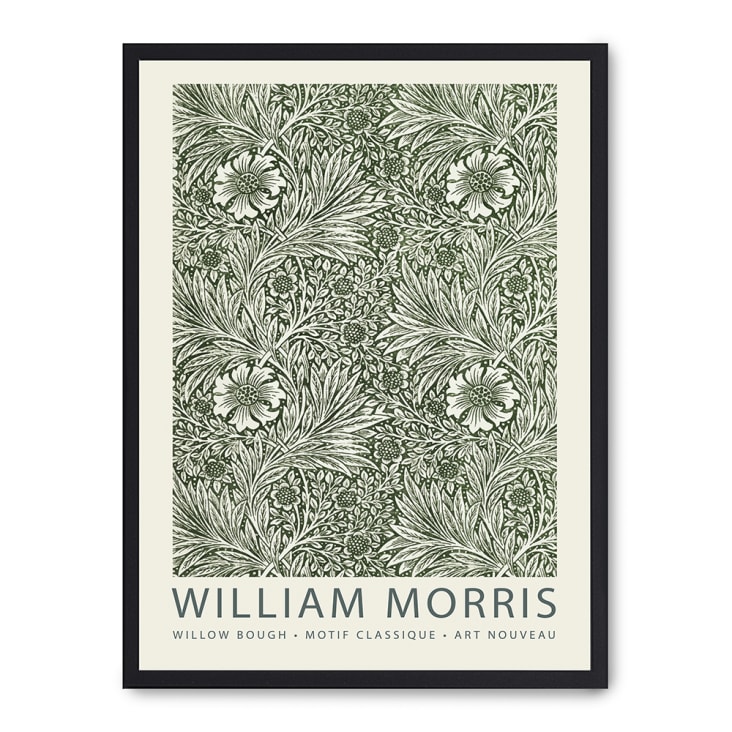 Cuadro willow pattern ii, marco negro, 50x70 cm William morris ...