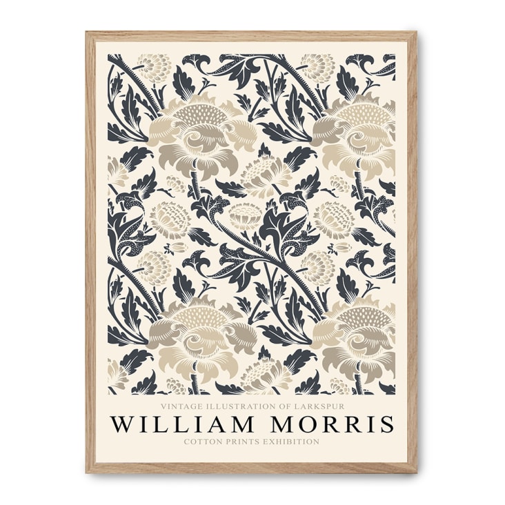 Cuadro cotton prints, marco roble, 30x40 cm William morris | Maisons du ...