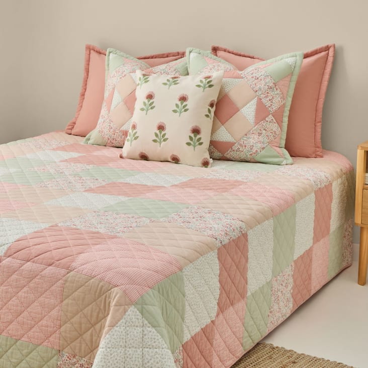 Colcha algodón patchwork rosa 260x270 Crepatcol | Maisons du Monde