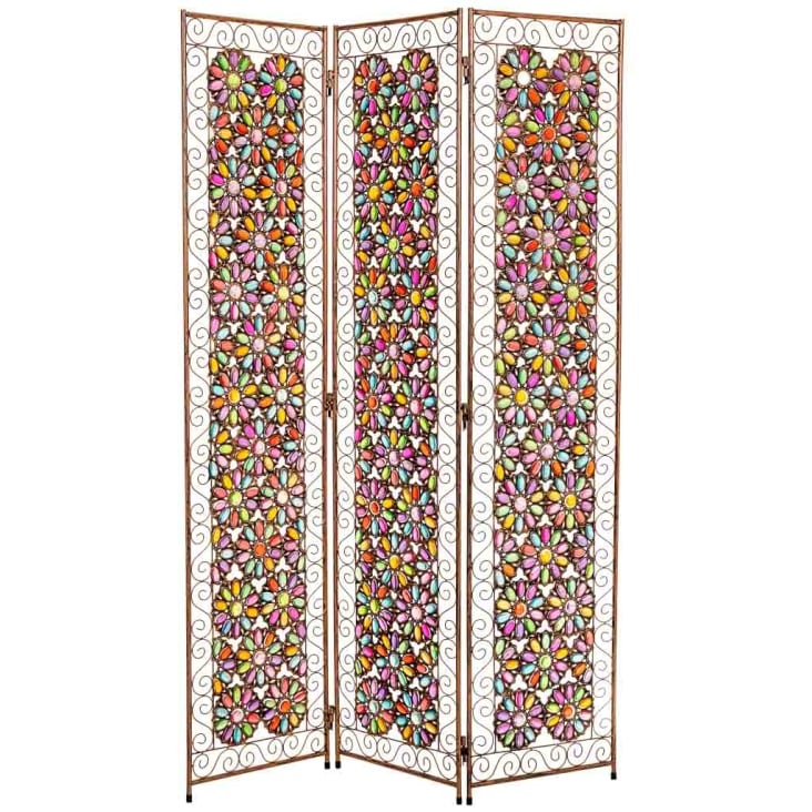 Biombo de metal y cristal acrilico 160x3x172 de colores | Maisons du Monde