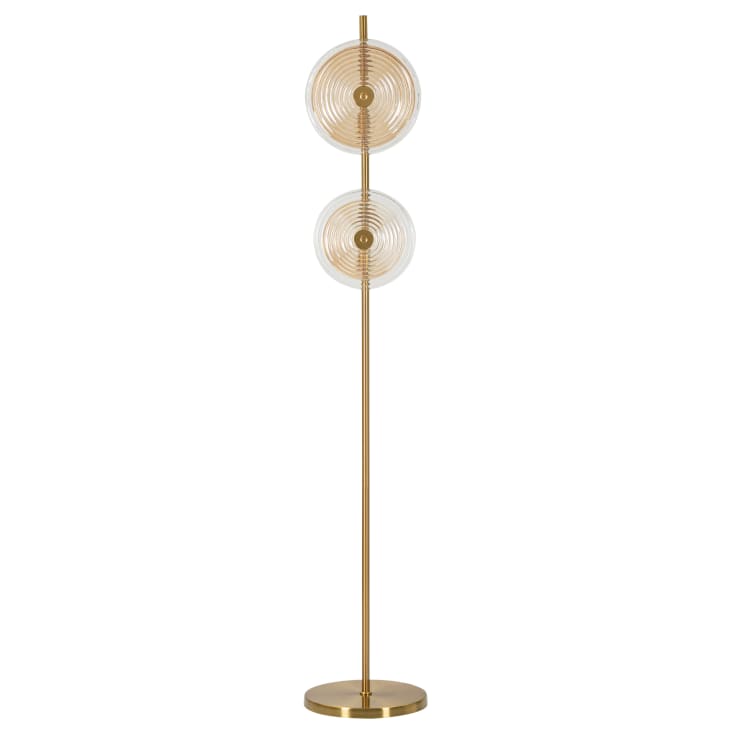 Lampadaire en métal et verre doré Ø 30x170 cm Venice | Maisons du Monde