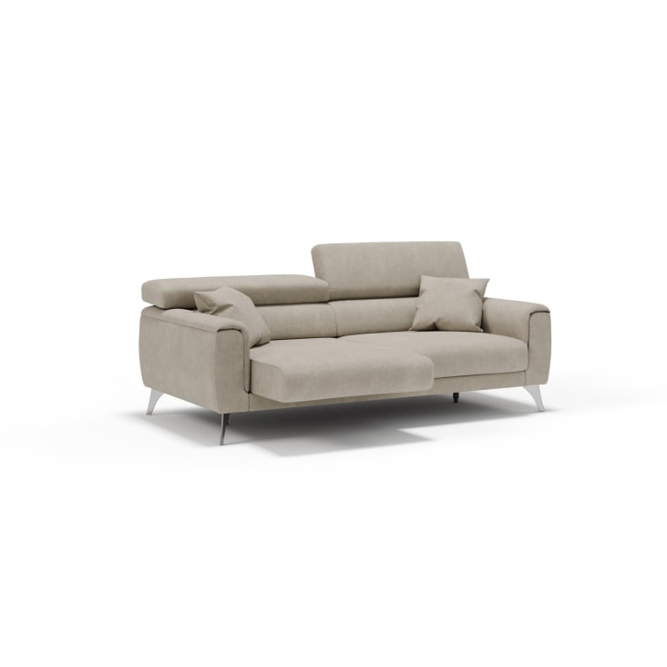Divano in tessuto impermeabile 169 cm panna Caravaggio | Maisons du Monde