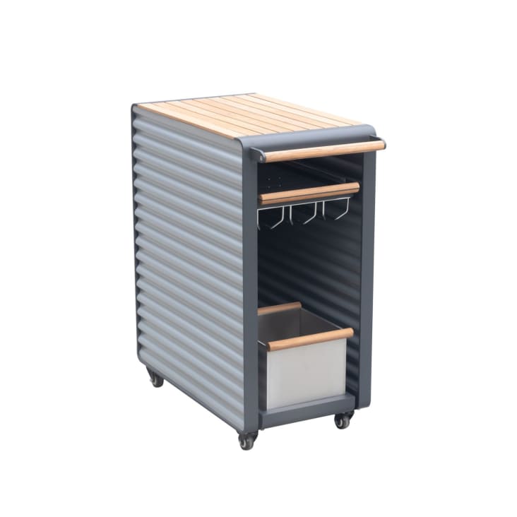 Desserte de jardin grise en aluminium L76.5 x P40 x H88 cm AIRPORT | Maisons du Monde