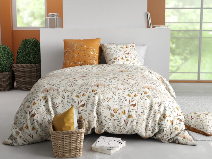 Parure imprimée en coton avec housse de couette + 2 taies 240x220 cm ...
