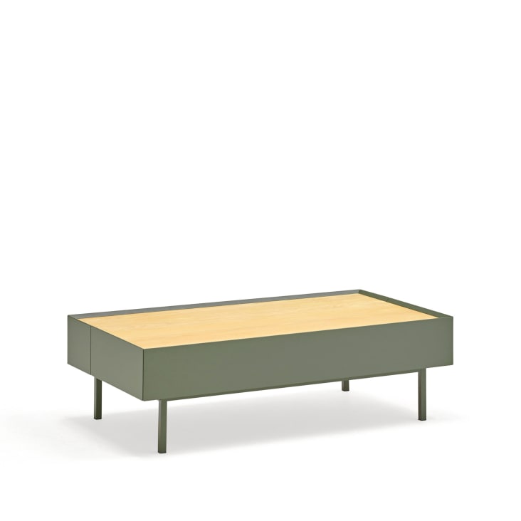 Mesa de centro con 2 cajones verde Arista | Maisons du Monde