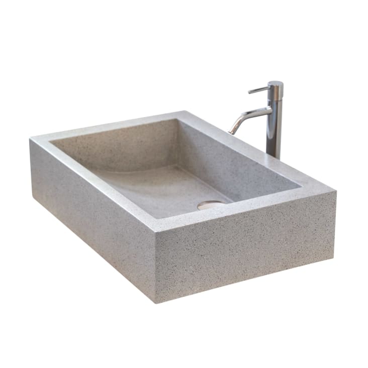 Lavabo rectangular de terrazo gris Pegase | Maisons du Monde