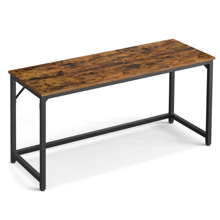 Bureau Dordinateur 160 X 60 X 76 Cm Cadre En Métal Marron Et Noir Brandon Maisons Du Monde 