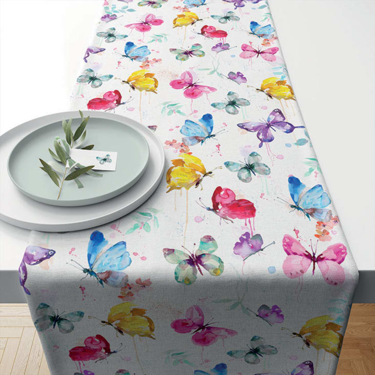 Chemin De Table En Coton Papillons Maisons Du Monde