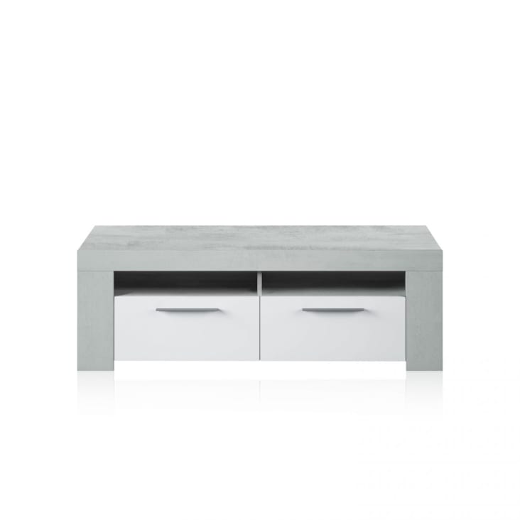 Mueble tv dara melamina, blanco artik, 120 x 40 x 42 | Maisons du Monde