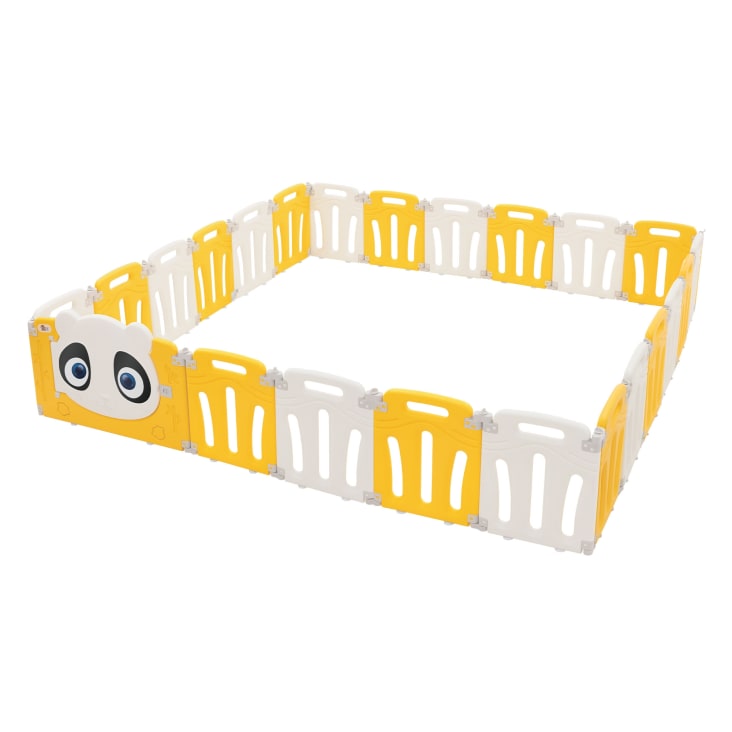 Box pieghevole bambini 240x240 cm design panda con porta e orologio ...
