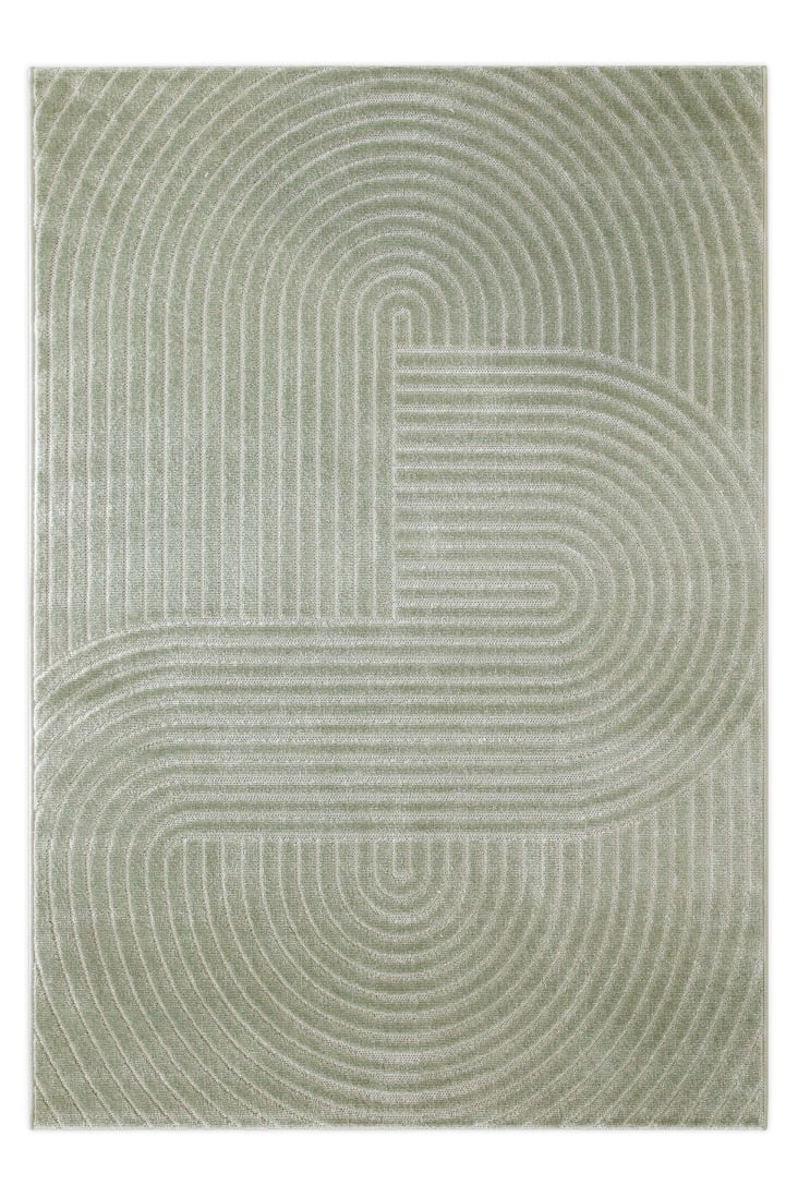 Tapis à relief vert sauge design 200x280 Bacalar | Maisons du Monde