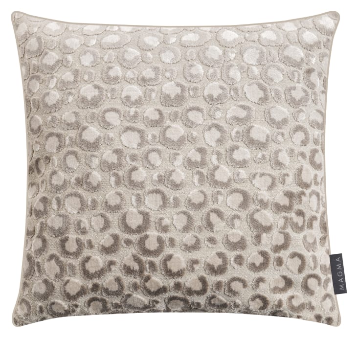 Housse de coussin velours effet 3D panthère beige 40x40 Zorba | Maisons ...