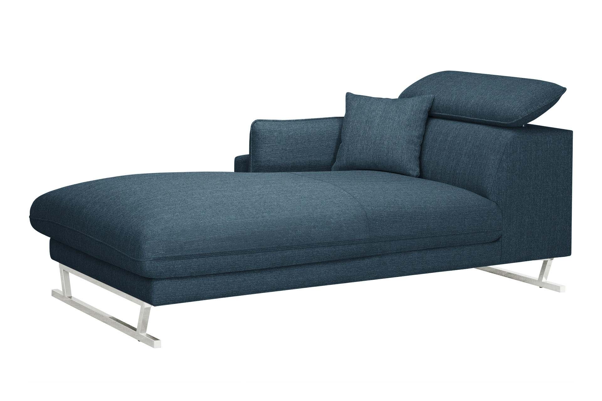 Lofficiel Interiors Méridienne dangle gauche 1 place toucher lin mint