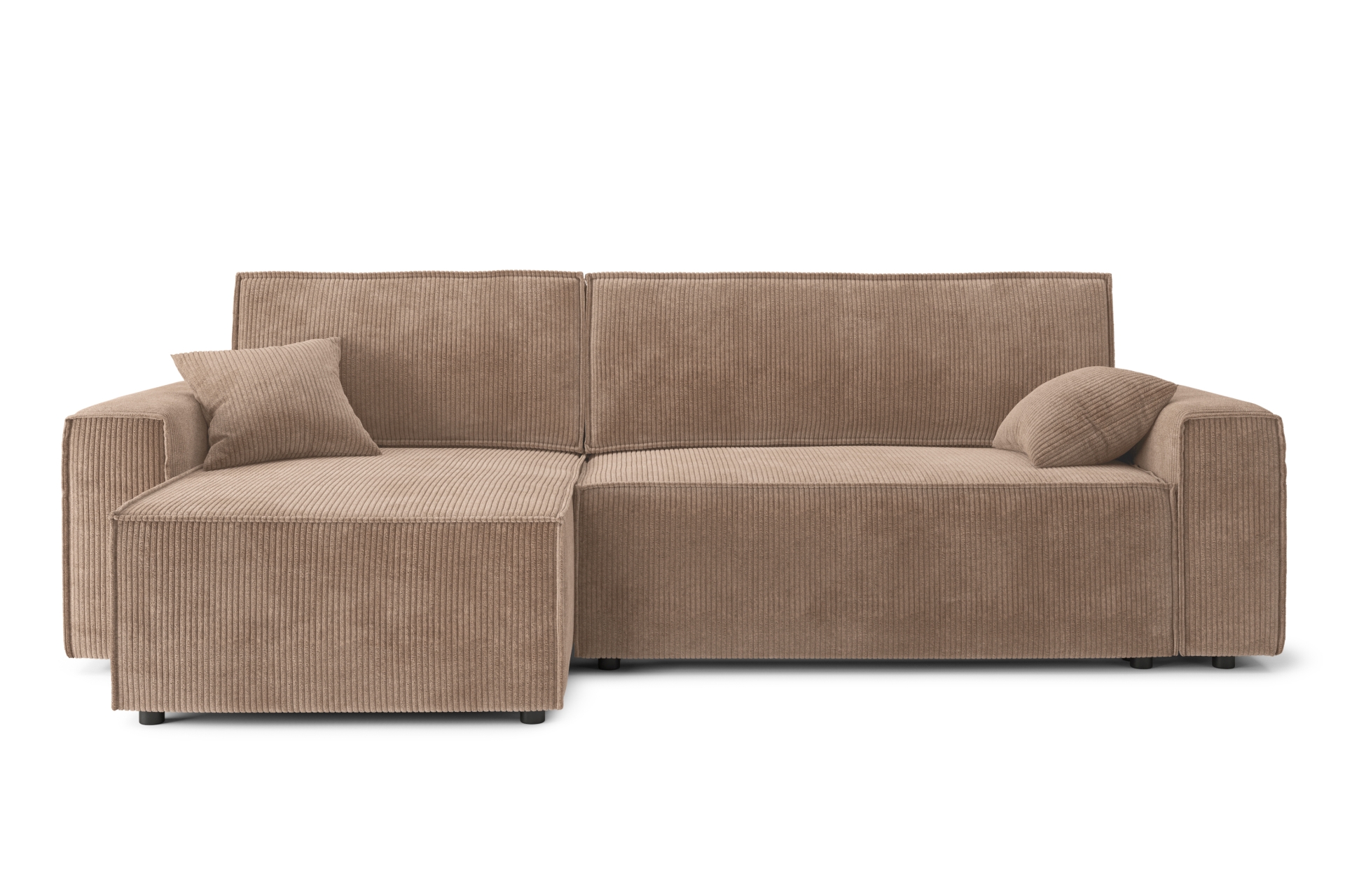 Baïta Canapé dangle convertible en velours côtelé 4 places sable