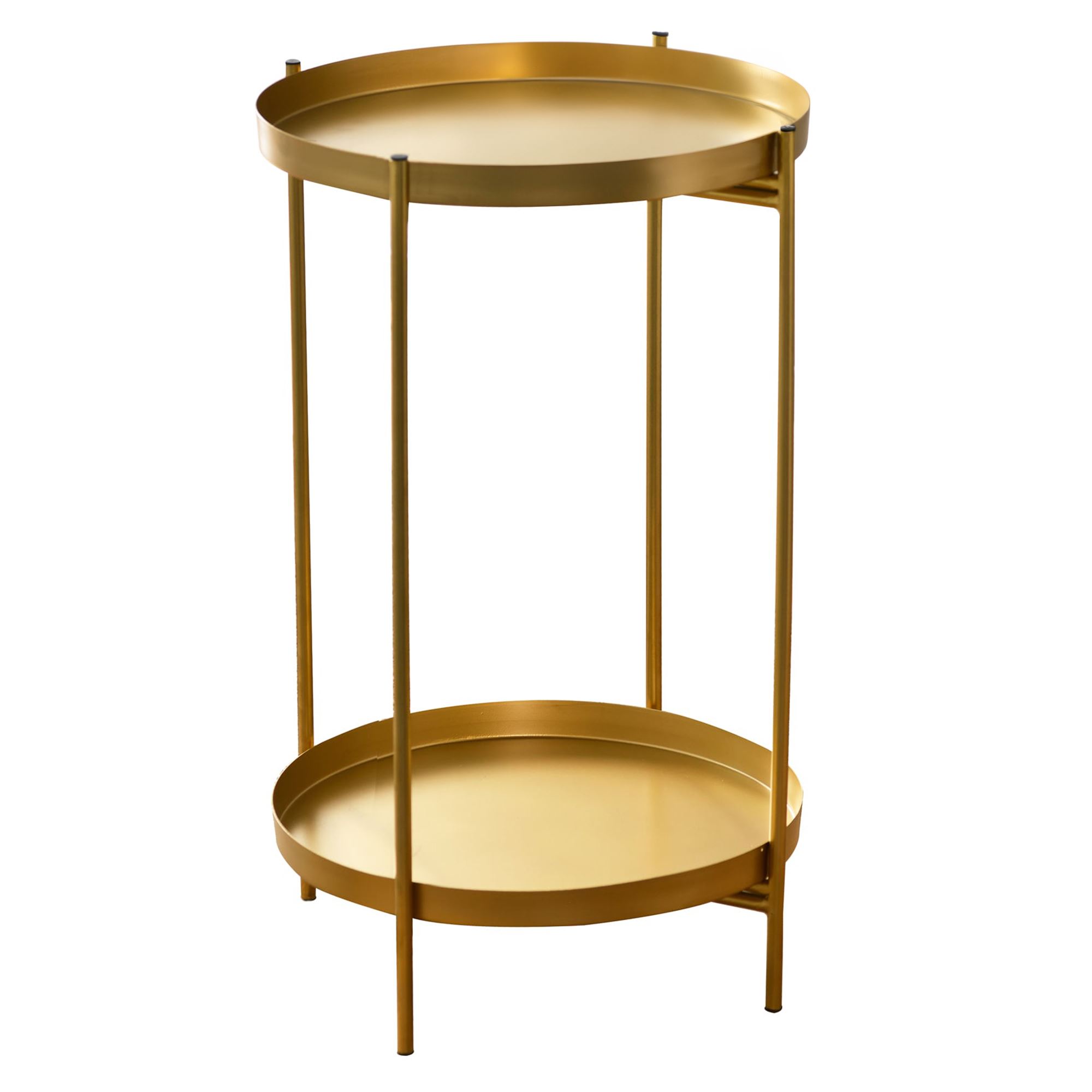 Table Unique jaune doré en métal - Conseils Maison