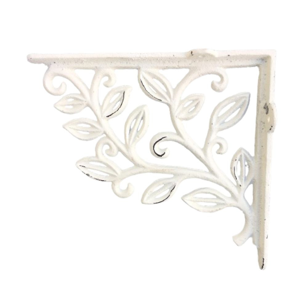 Equerre murale en fonte blanche 20 x 18 cm - Conseils Maison