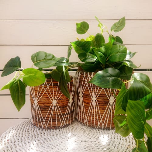 Panier en feuilles de bananier, marron 16x15 cm MARCY | Maisons du Monde
