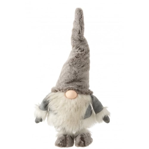 Papá noel de pie inestable peluche gris/blanco Alt. 48 cm | Maisons du ...