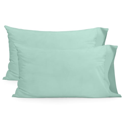 Taie d'oreiller 100% Coton Menthe 50x75 cm (x2) Basic | Maisons du Monde