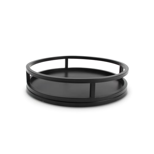 Plateau de service noir en métaux 29,5xh7cm Digna | Maisons du Monde