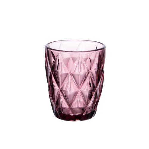 Boite de 6 gobelets bas 24 cl rose en verre | Maisons du Monde