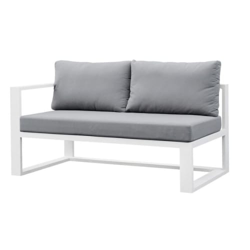 Méridienne droite blanche L136 x P75 x H64 cm BELLY | Maisons du Monde
