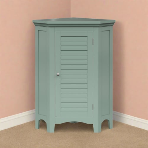 Mueble de almacenaje mdf verde con puerta estilo persiana Glancy ...