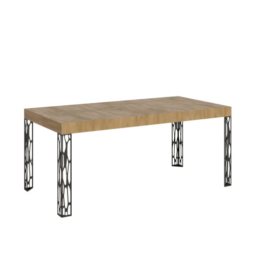 Table extensible effet bois chêne nature 90x180/284 cm Ghibli | Maisons ...