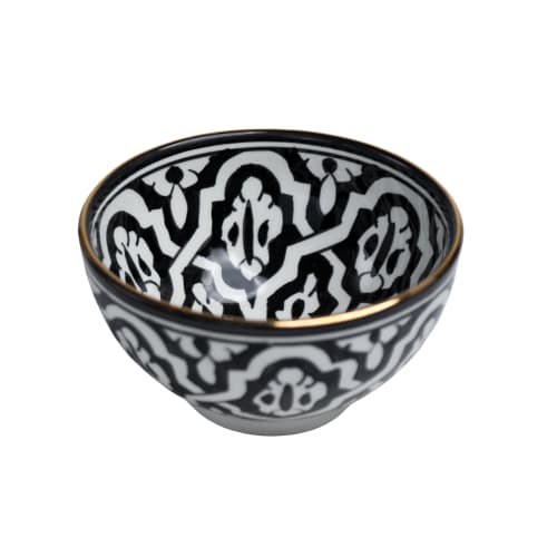 Bol rond en céramique noir D14CM Fassia | Maisons du Monde