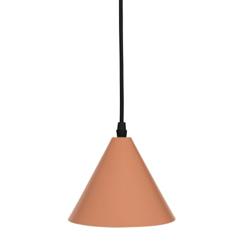 Suspension cône en métal terracotta 17 x 17 | Maisons du Monde